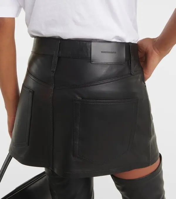 Wardrobe.NYC Micro Leather Skirt