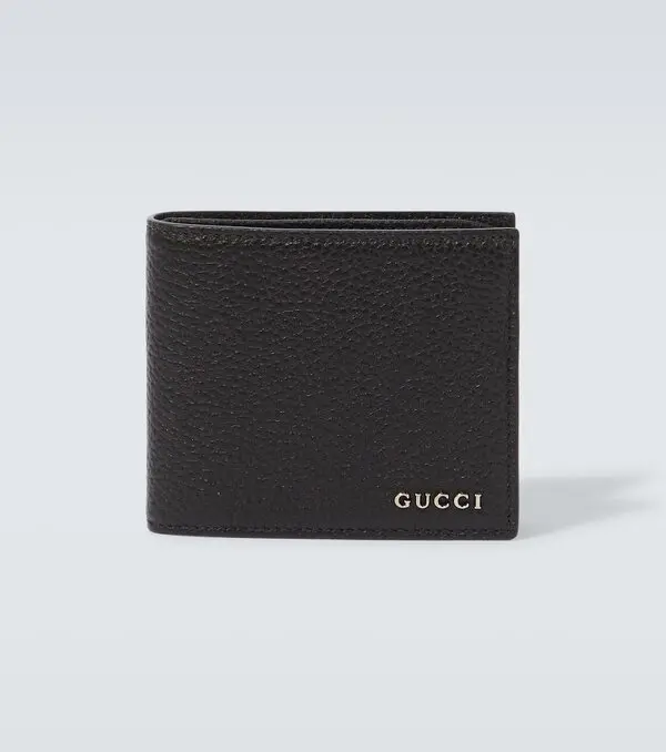 Gucci Logo Leather Wallet - Black