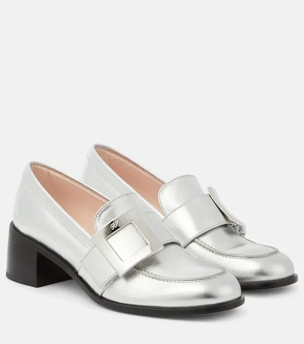 ROGER VIVIER Viv' Rangers Loafers - Silver