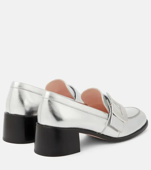 ROGER VIVIER Viv' Rangers Loafers - Silver