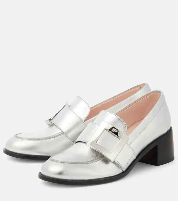 ROGER VIVIER Viv' Rangers Loafers - Silver