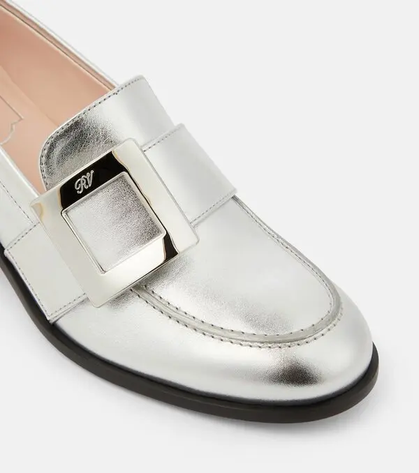 ROGER VIVIER Viv' Rangers Loafers - Silver