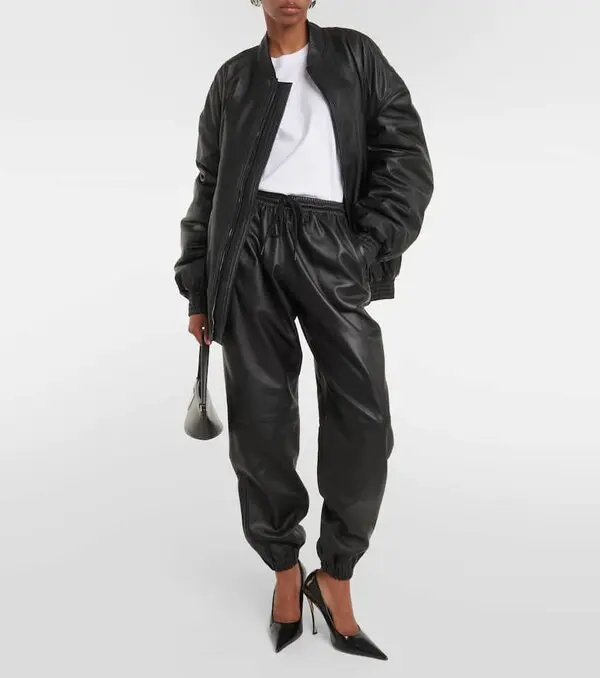 Wardrobe.NYC Leather Jogger Pants
