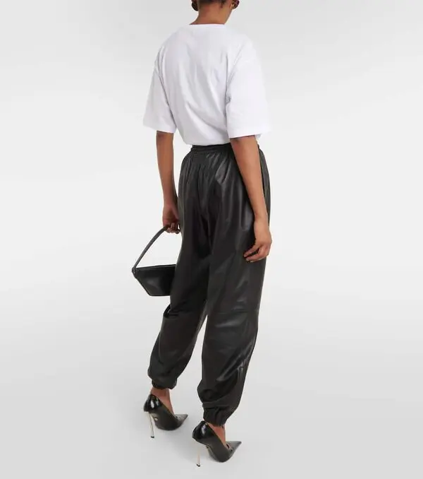 Wardrobe.NYC Leather Jogger Pants