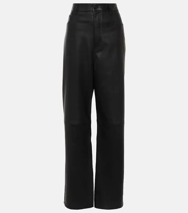 Wardrobe.NYC High-rise Wide-leg Leather Trousers