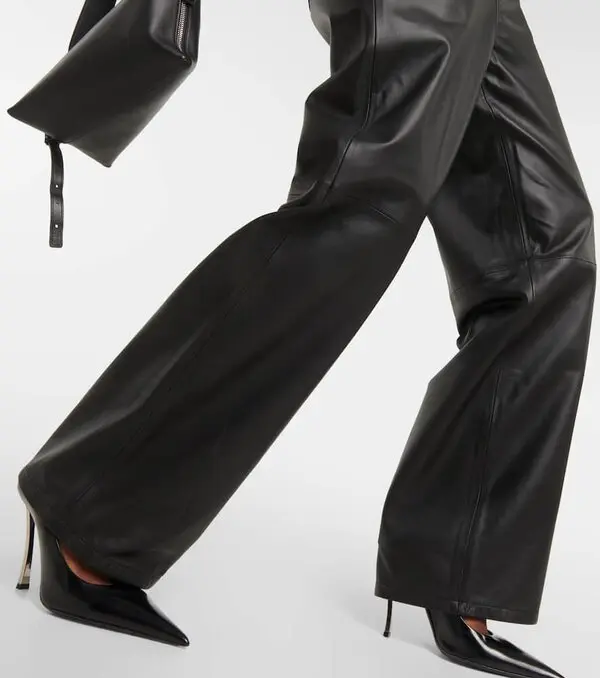 Wardrobe.NYC High-rise Wide-leg Leather Trousers