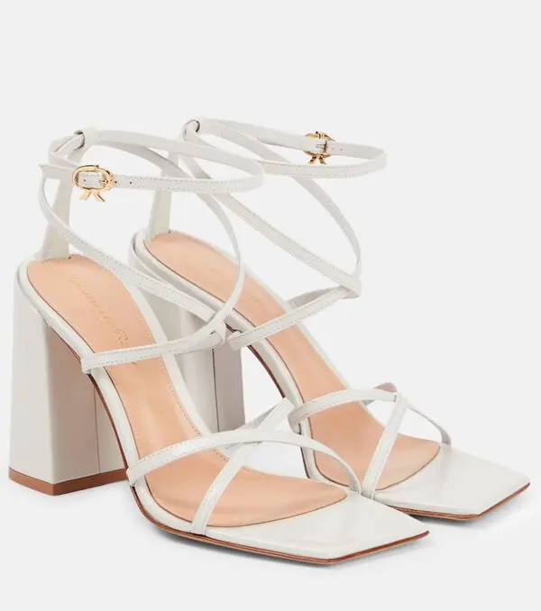 GIANVITO ROSSI Leather Sandals - White