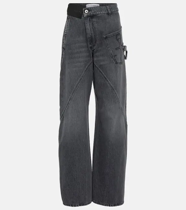 JW Anderson Twisted High-rise Straight Jeans