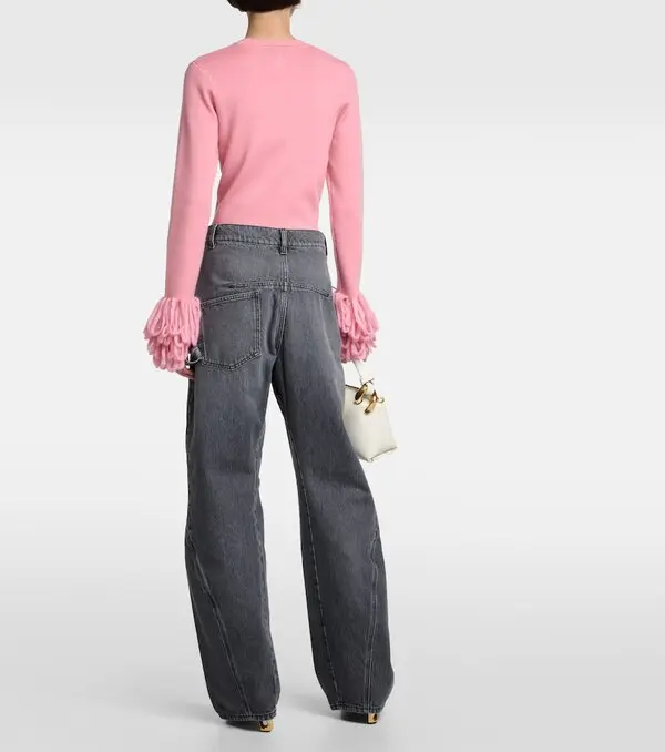 JW Anderson Twisted High-rise Straight Jeans