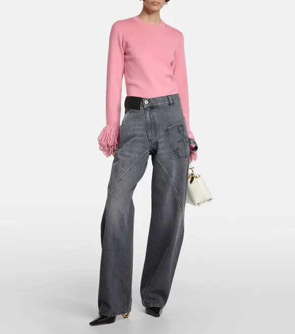 JW Anderson Twisted High-rise Straight Jeans