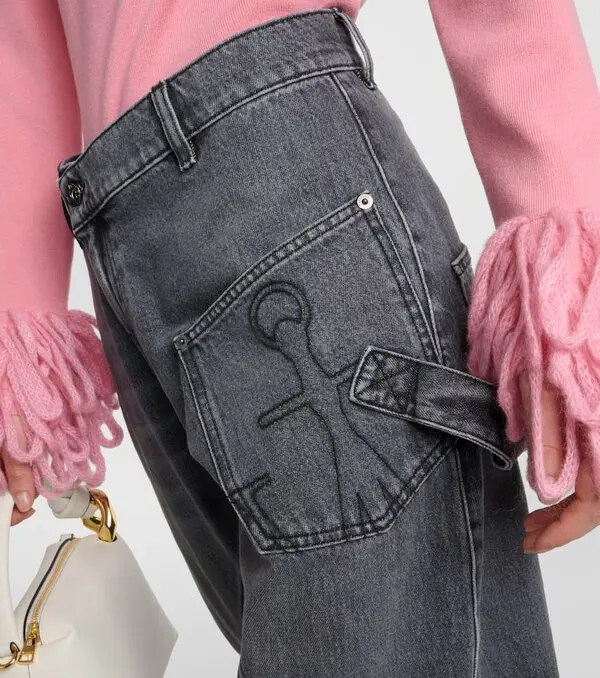 JW Anderson Twisted High-rise Straight Jeans