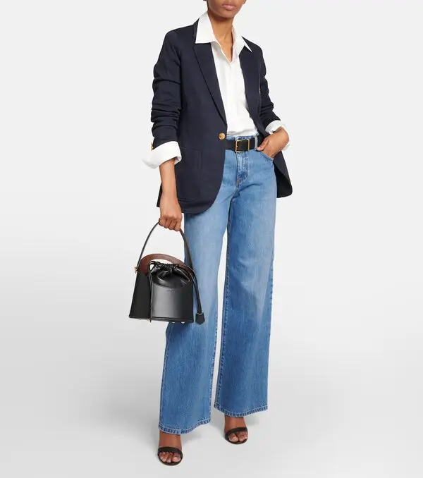 Polo Ralph Lauren Embroidered Cotton-blend Blazer - Blue