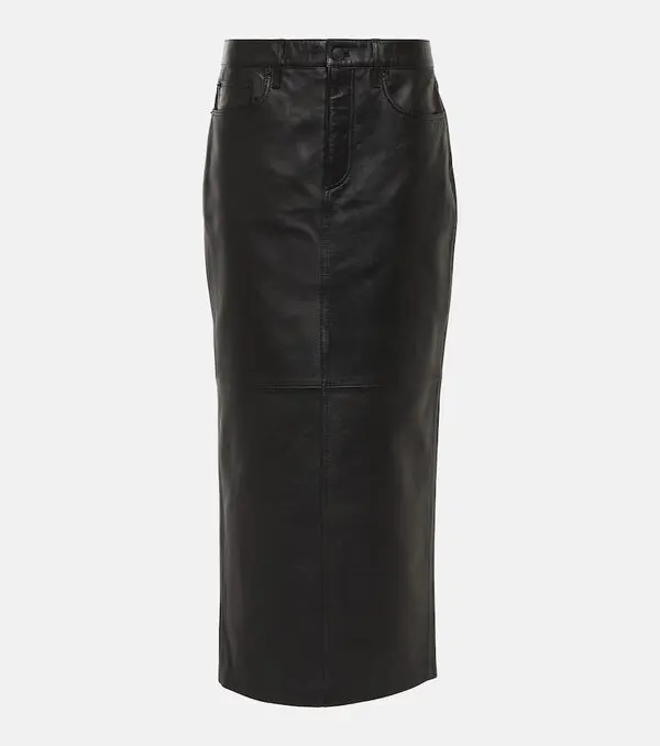 Wardrobe.NYC Back-slit Leather Maxi Skirt