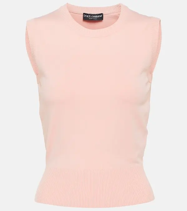 Dolce & Gabbana Knitted Tank Top - Pink