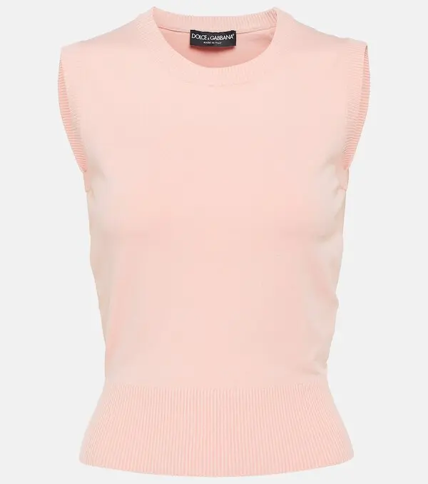 Dolce & Gabbana Knitted Tank Top - Pink
