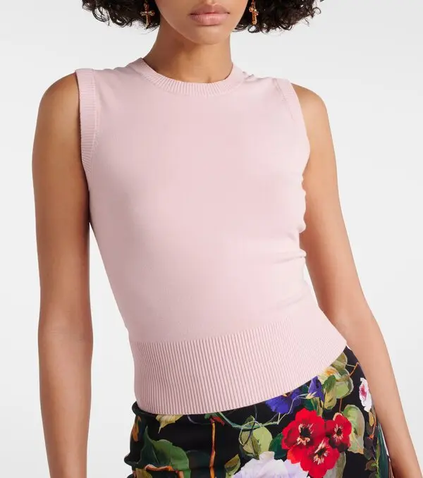 Dolce & Gabbana Knitted Tank Top - Pink