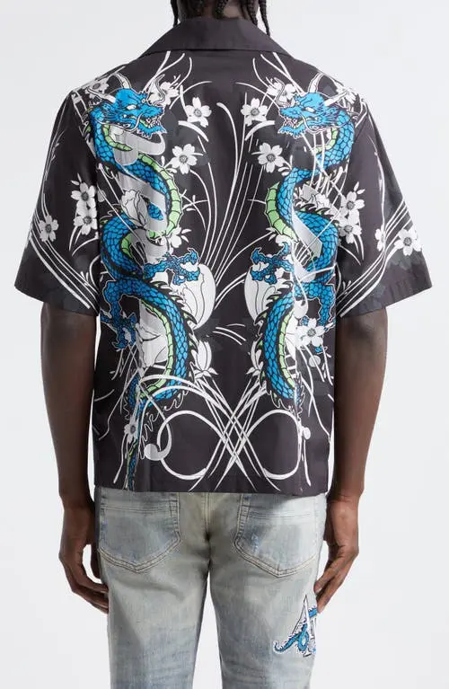 Amiri Dragon Cotton Bowling Shirt