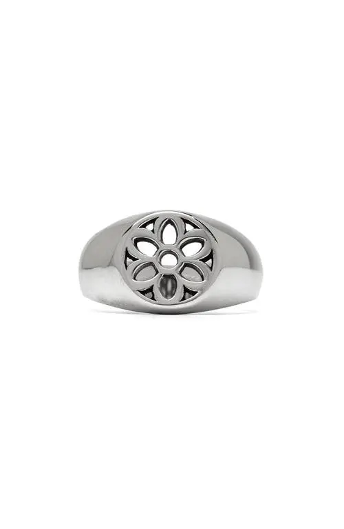 Good Art Hlywd Rosette Signet Ring - Silver