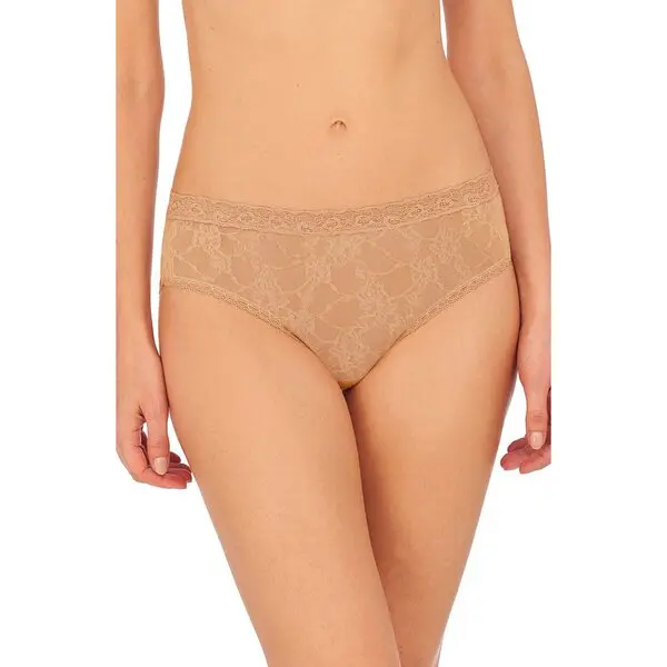 Natori Bliss Allure Lace Briefs - Cafe