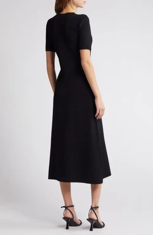 Zoe And Claire Midi Sweater Dress In Black - 25% Off | Editorialist