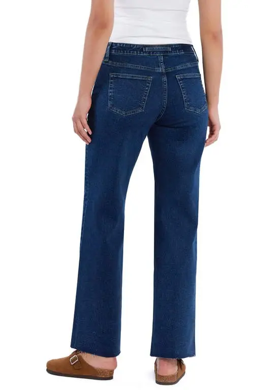 HINT OF BLU Flat Front Wide Leg Jeans - Unity Blue