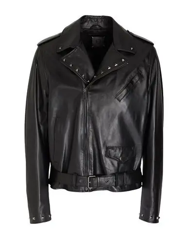 8 BY YOOX Studded Lambskin Biker Jacket