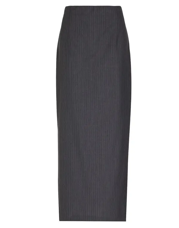 8 BY YOOX Column Long Skirt W/ Back Split Maxi Skirt Size Wool