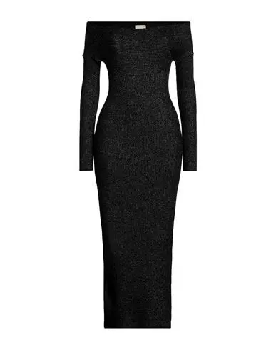 Khaite Virgin Wool Blend Midi Dress - Black