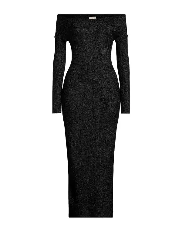 Khaite Virgin Wool Blend Midi Dress - Black