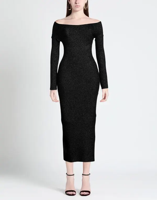 Khaite Virgin Wool Blend Midi Dress - Black