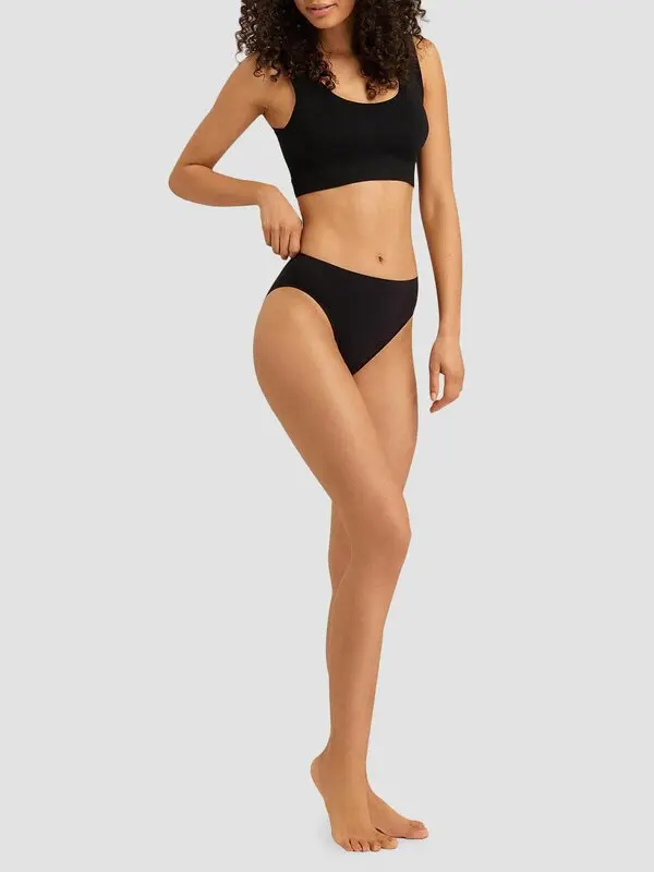 Hanro Touch Feeling Padded Crop Top - Black