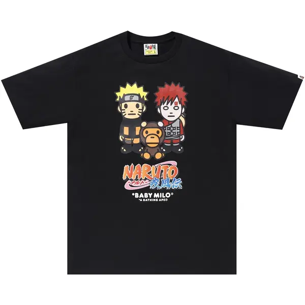 A BATHING APE X Naruto Milo #7 Tee - Black