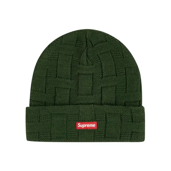 Supreme Basket Weave Beanie - Green