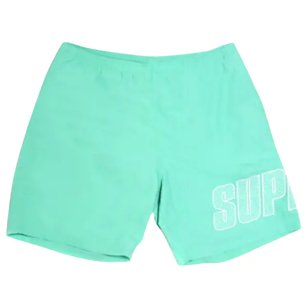 Supreme Logo Appliqué Water Short - Green