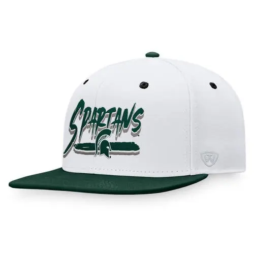 Top Of The World Green Michigan State Spartans Sea Snapback Hat - White