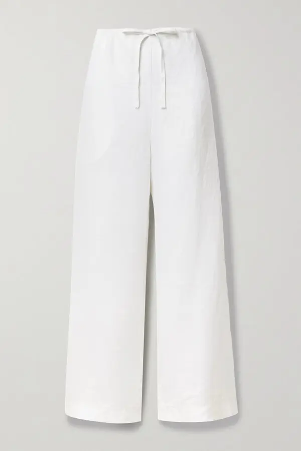 Bondi Born Net Sustain Delphi Organic Linen Straight-leg Pants