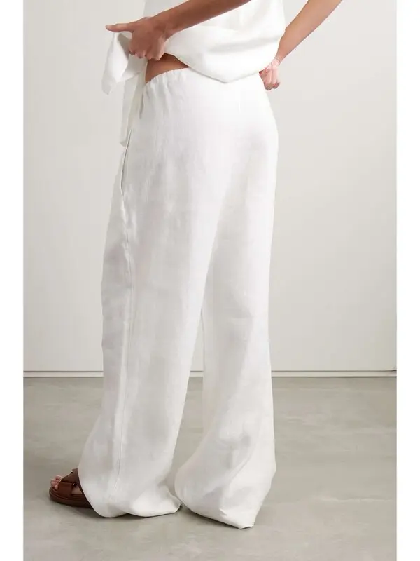 Bondi Born Net Sustain Delphi Organic Linen Straight-leg Pants