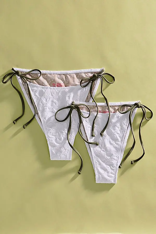 Free People Michelle Bikini Bottoms - White
