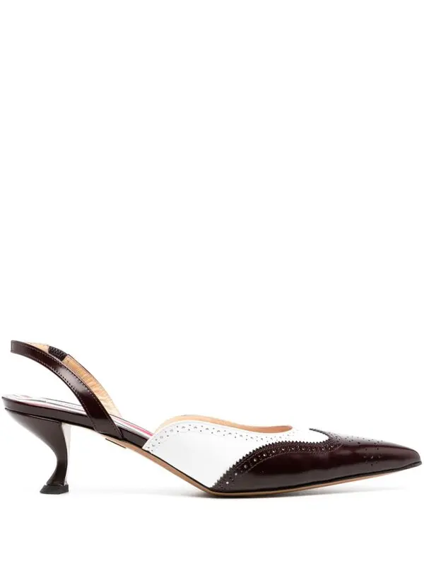 Thom Browne 70mm Brogue Slingback Pumps