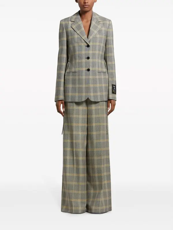 Marni Plaid Virgin Wool-blend Blazer
