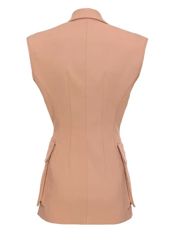 Pinko Single-breasted Twill Waistcoat