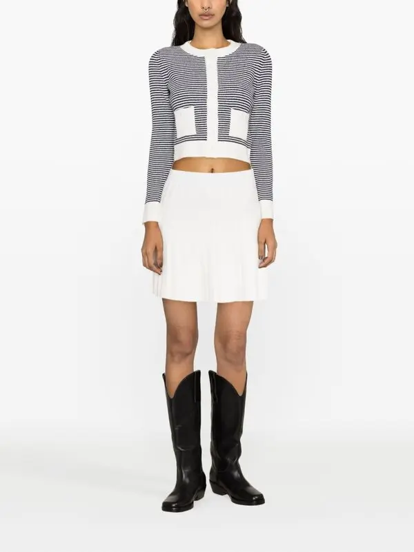 Sandro Pleated Crepe Miniskirt