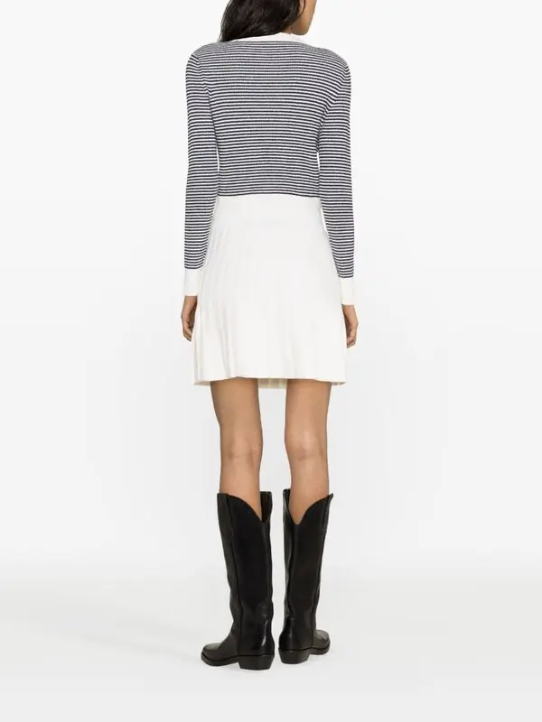 Sandro Pleated Crepe Miniskirt