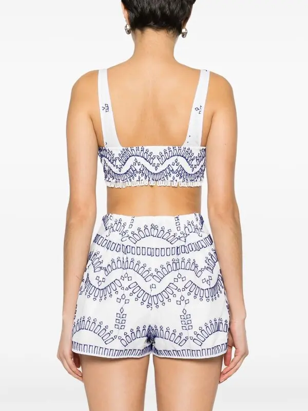 Charo Ruiz Ibiza Güik Broderie-anglaise Crop Top