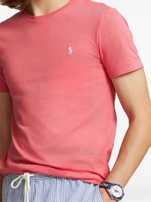 Polo Ralph Lauren Polo Pony-embroidered Cotton T-shirt - Pink