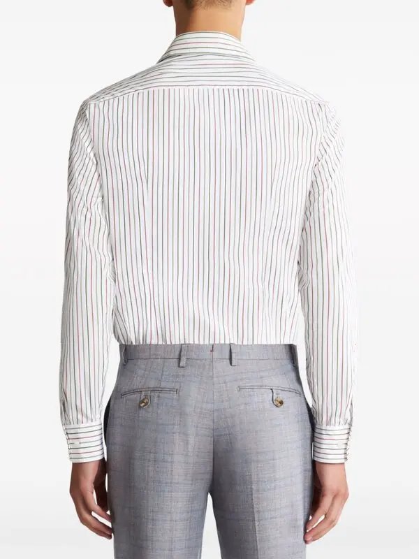 Etro Logo-embroidered Cotton Shirt - White