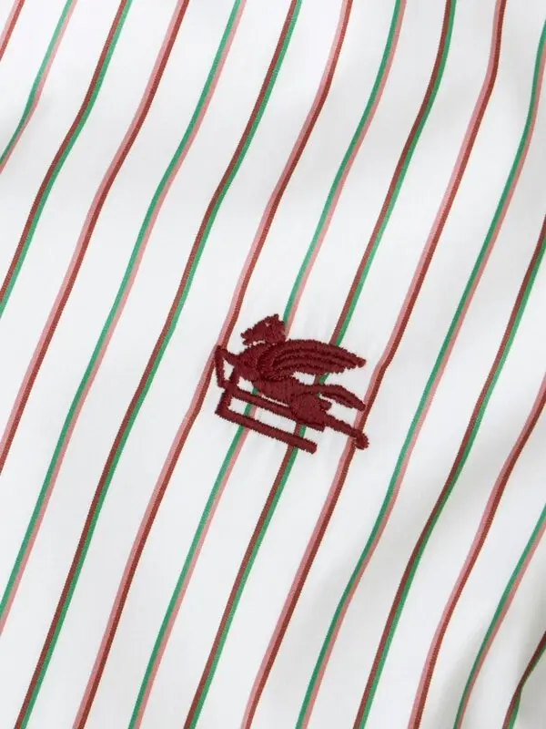 Etro Logo-embroidered Cotton Shirt - White