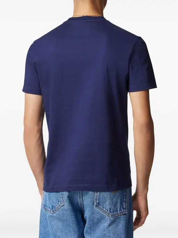Versace 90s Logo Embroidered T-shirt - Blue