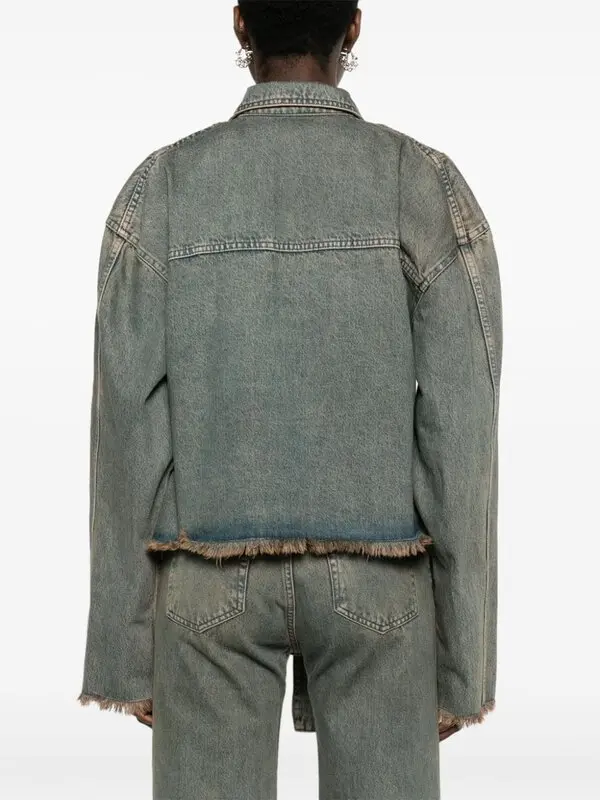 JADE CROPPER Belted Denim Jacket
