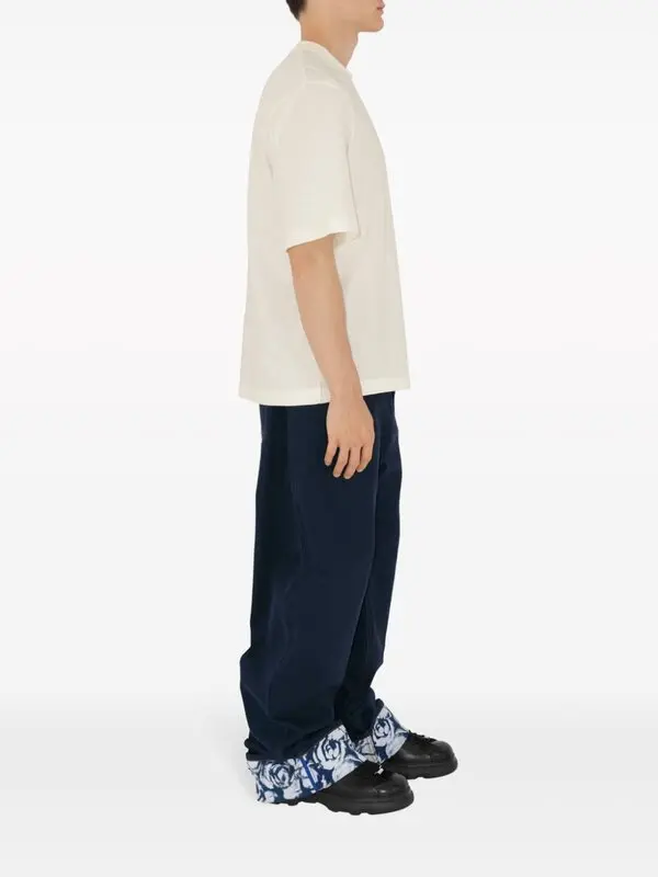 Burberry Ekd Logo-patch Cotton T-shirt - Neutrals